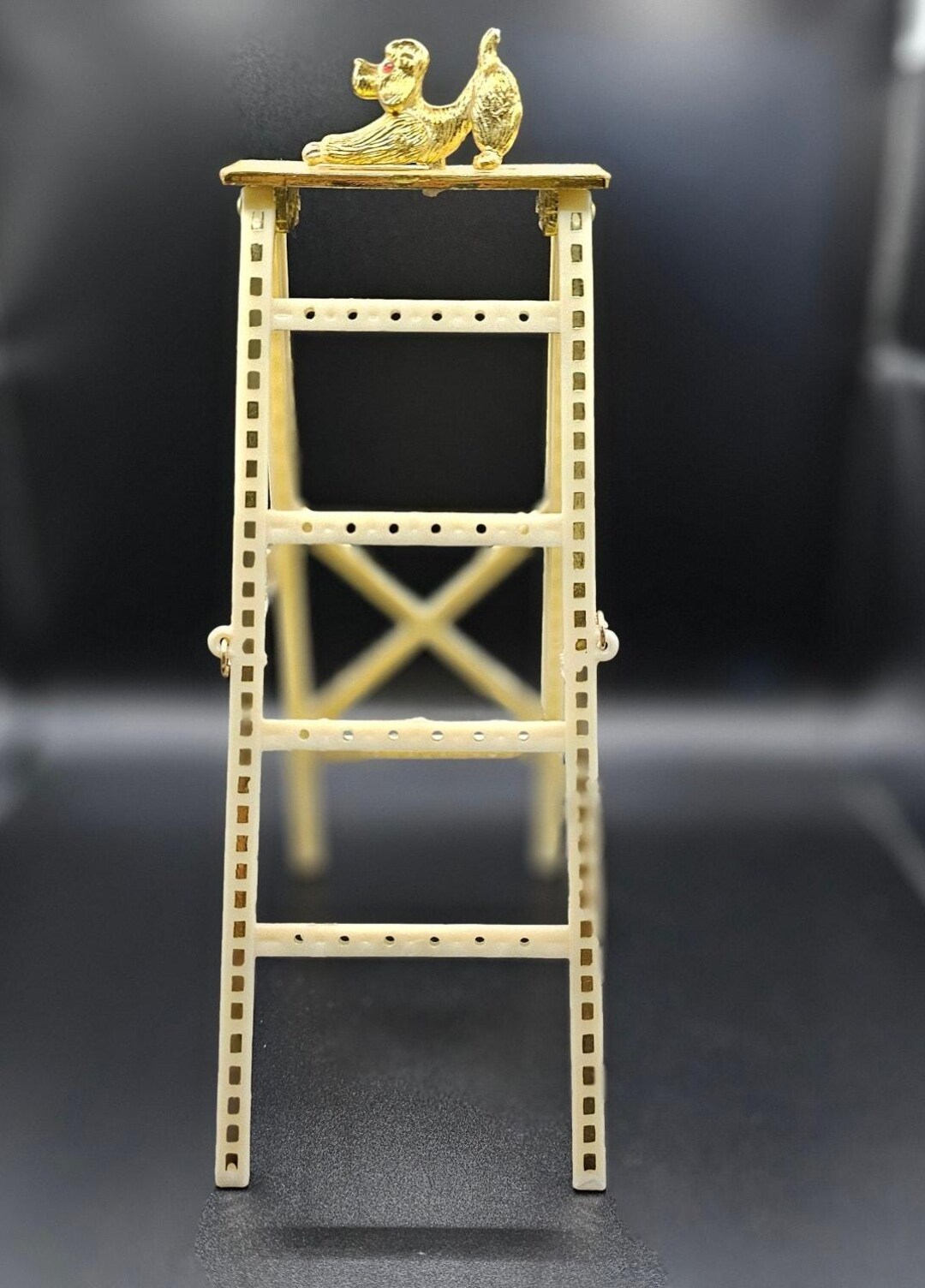 1970s Earring Ladder Display With Gold Poodle - Etsy