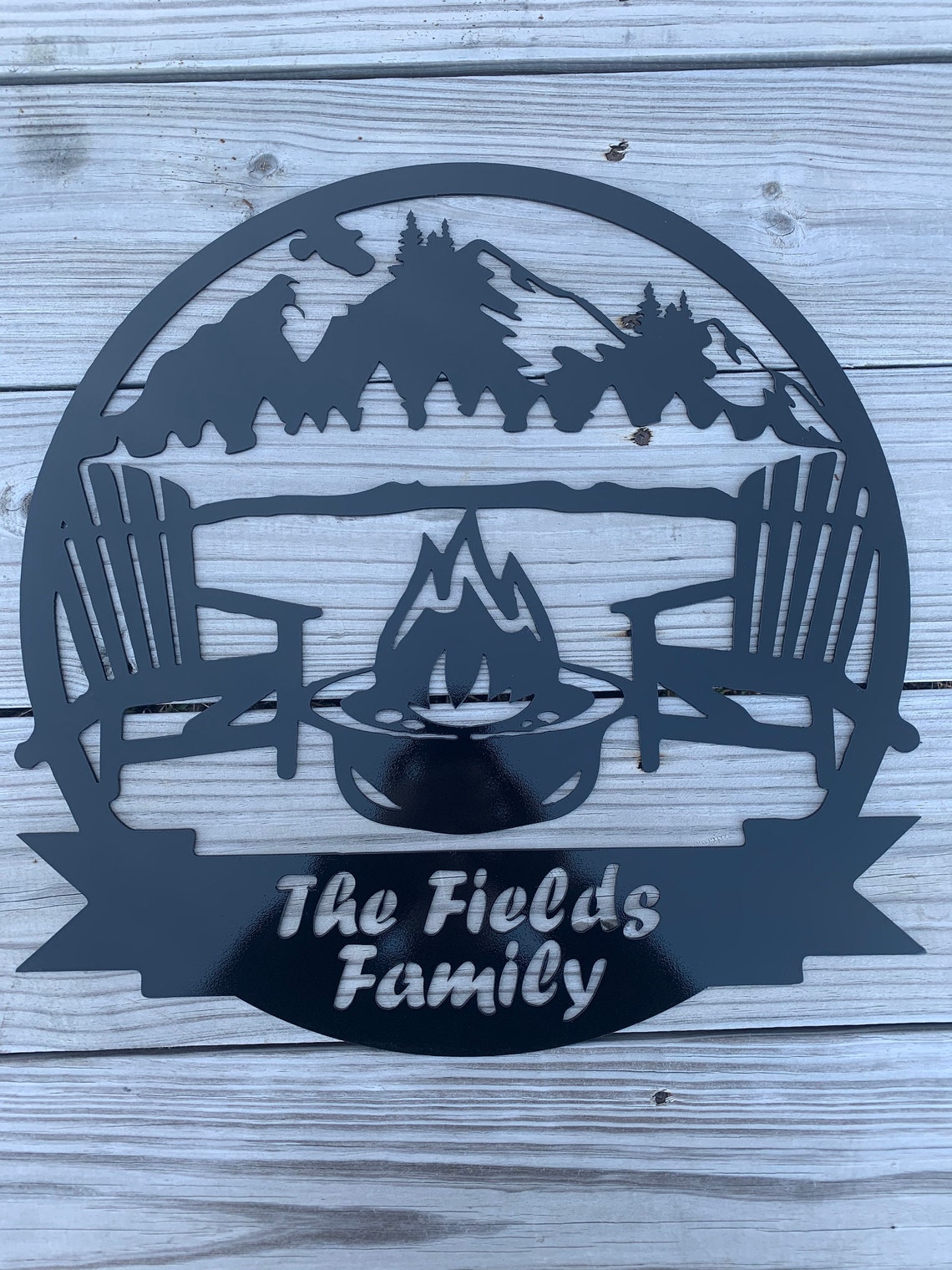 Personalized Campfire Sign Metal Camping Sign Metal Wall Etsy