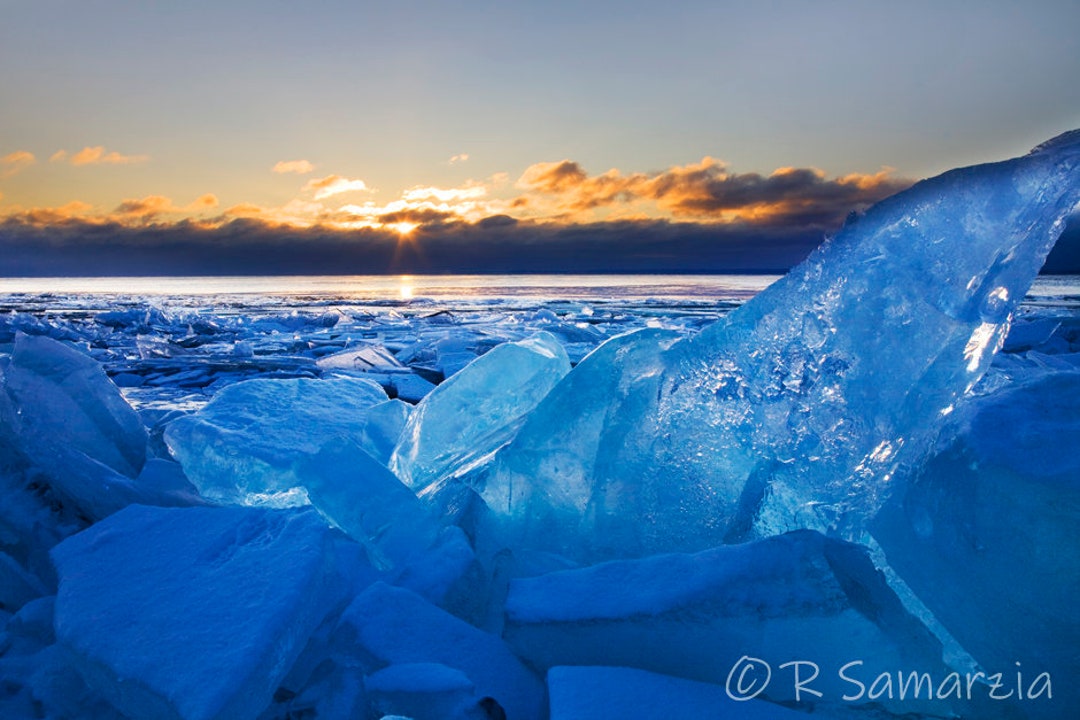 Image 311, Blue Ice, Lake Superior, Minnesota, Sunrise, Blue, Ice ...