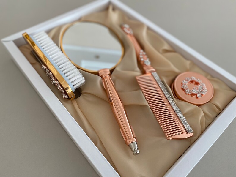 Hand Mirror and Brush Set Mirror and Comb Set Engagement - Etsy