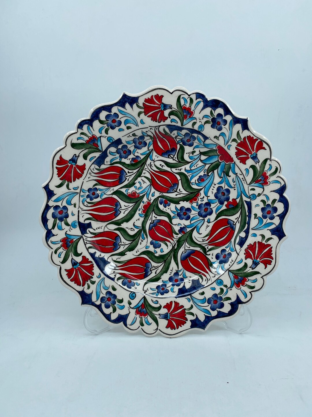 Handmade Turkish Ceramic Hand Painted Fine Art Plate Set of 2 - Etsy
