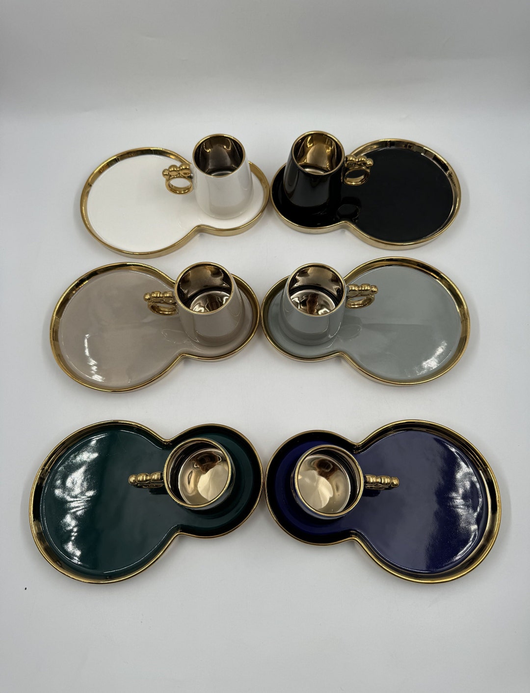 Porcelain Coffee Set With Golden Handles, Arabic Coffee Set, Coffee Cup ...