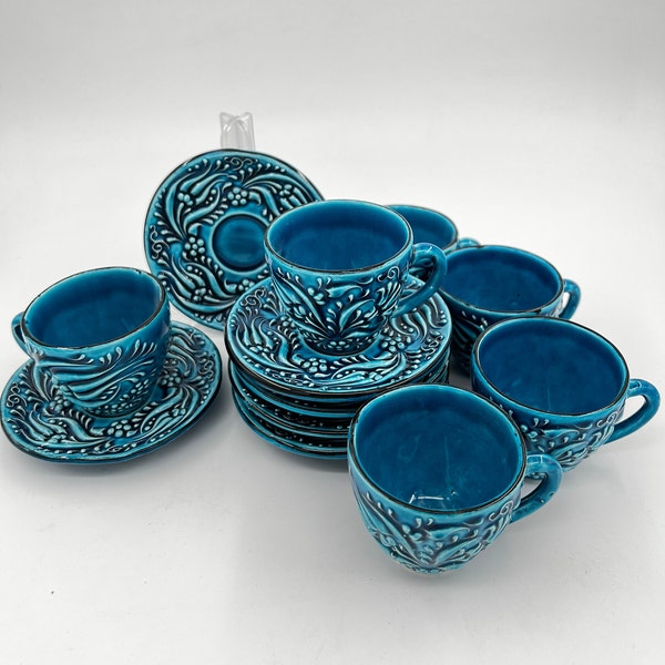 Turquoise Tea Cup - Etsy