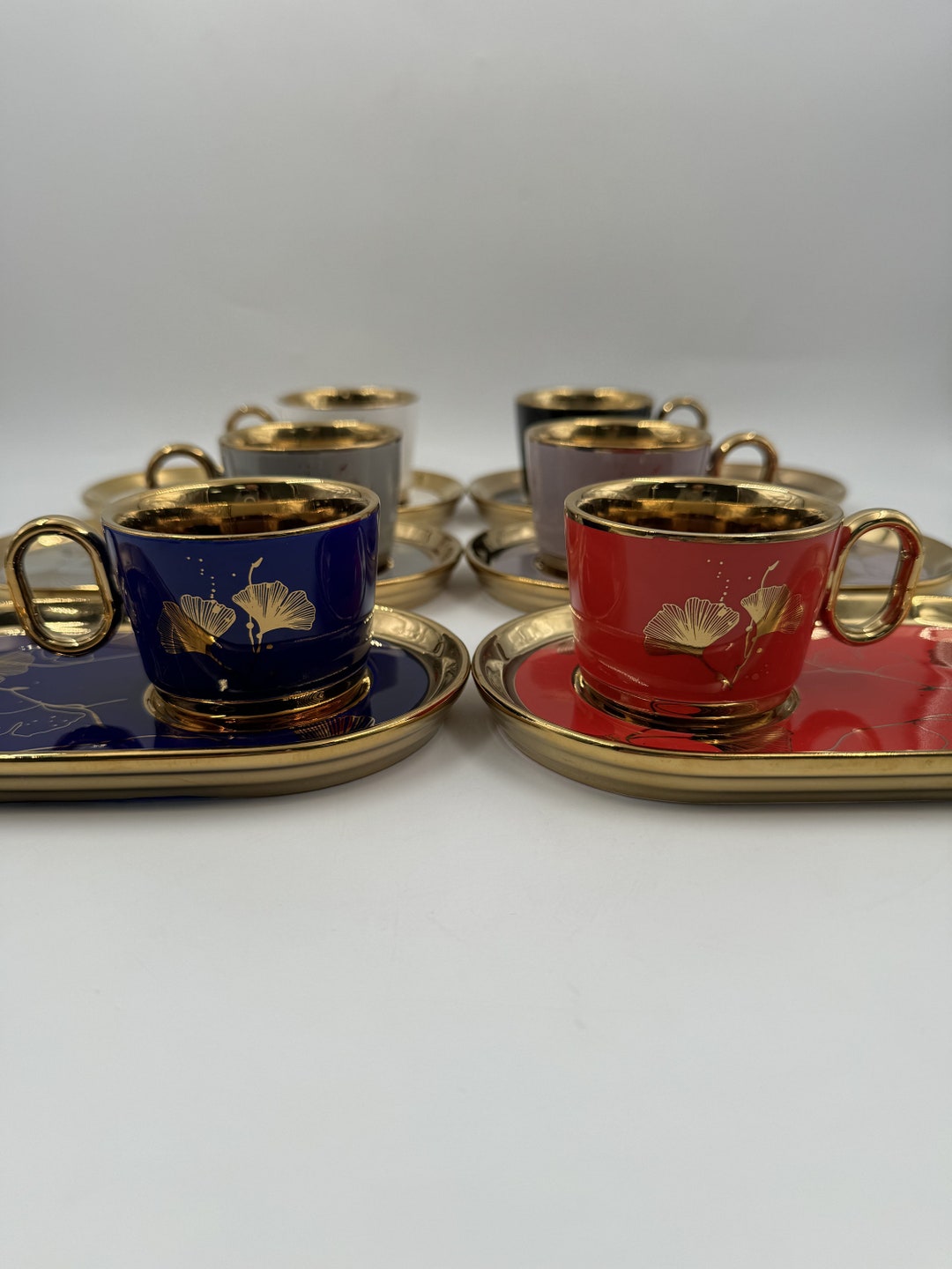 Colorful Turkish Coffee Set, Arabic Coffee Set, Multi-colors Coffee Set ...