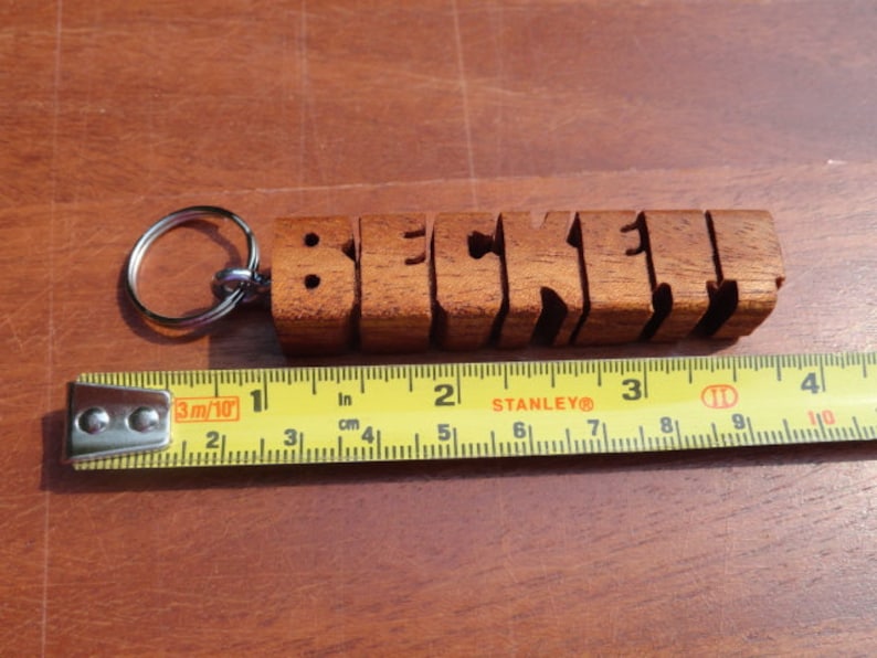 Personalized Name Keychain Custom Wood Handmade Gift Birthday ...