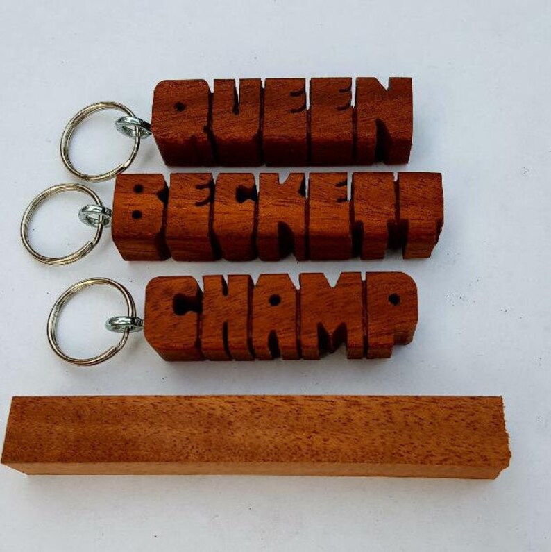 Personalized Name Keychain Custom Wood Handmade Gift Birthday ...