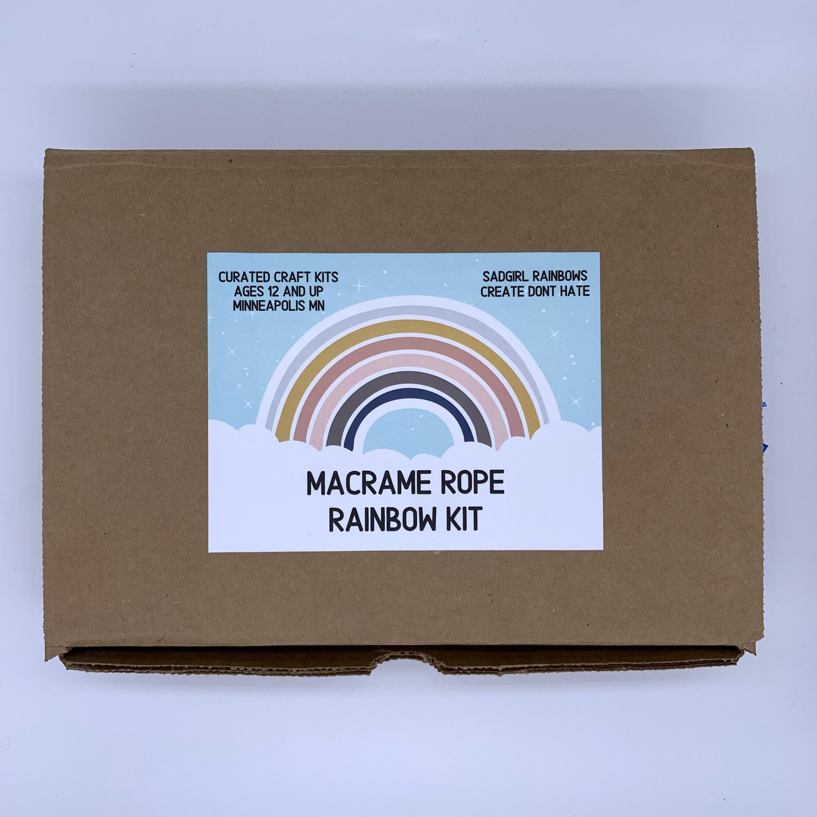 DIY Macrame Rainbow Craft Kit 4 Colors Rope Yarn Wall Hanging - Etsy
