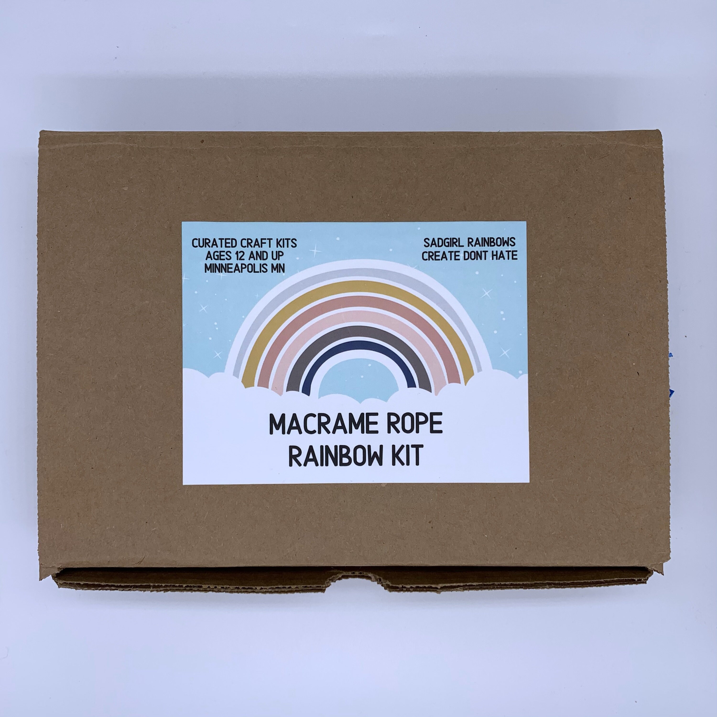 DIY Macrame Rainbow Craft Kit 4 Colors Rope Yarn Wall Hanging - Etsy