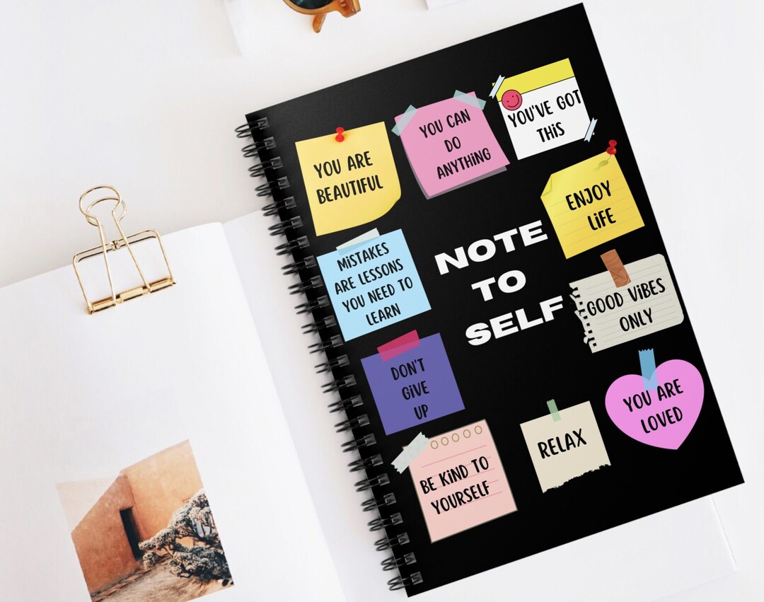 Positive Affirmations Spiral Notebook - Ruled Line "note to Self" - Etsy