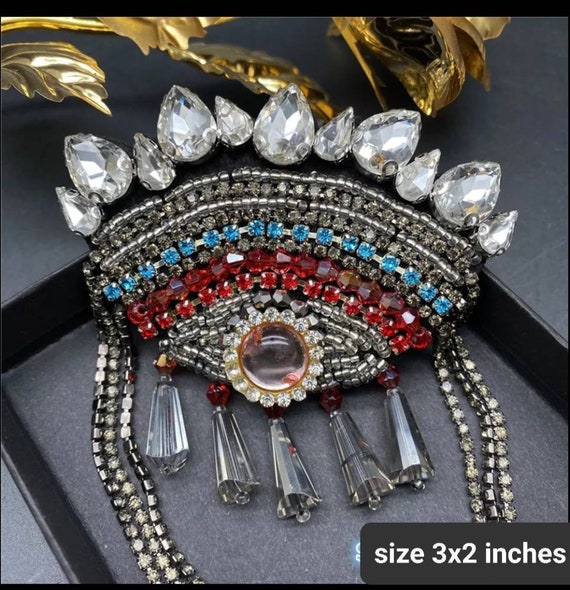 Rhinestone Crystal Evil Eye Bead Patch sew-on | Etsy