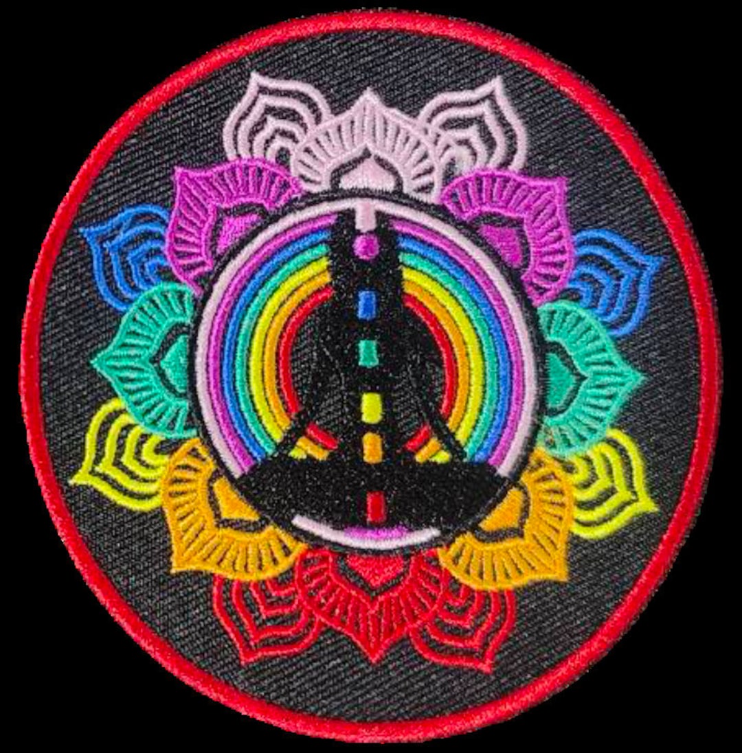 Chakra Girl Patch Positivity Inspirational Iron on Patch Embroidered ...