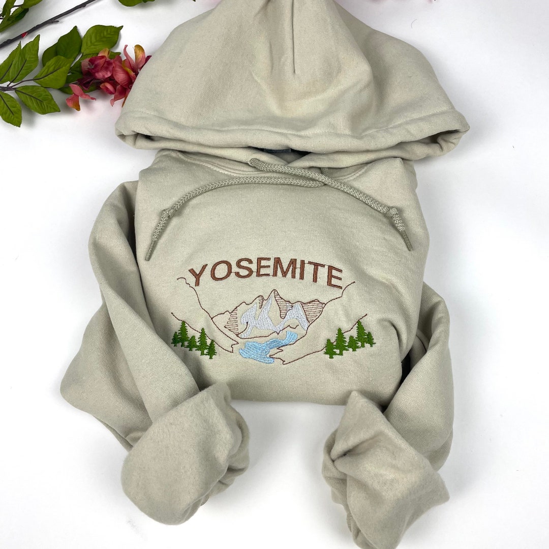 Yosemite Embroidered Hoodie Yosemite National Park RIVER HOODIE - Etsy