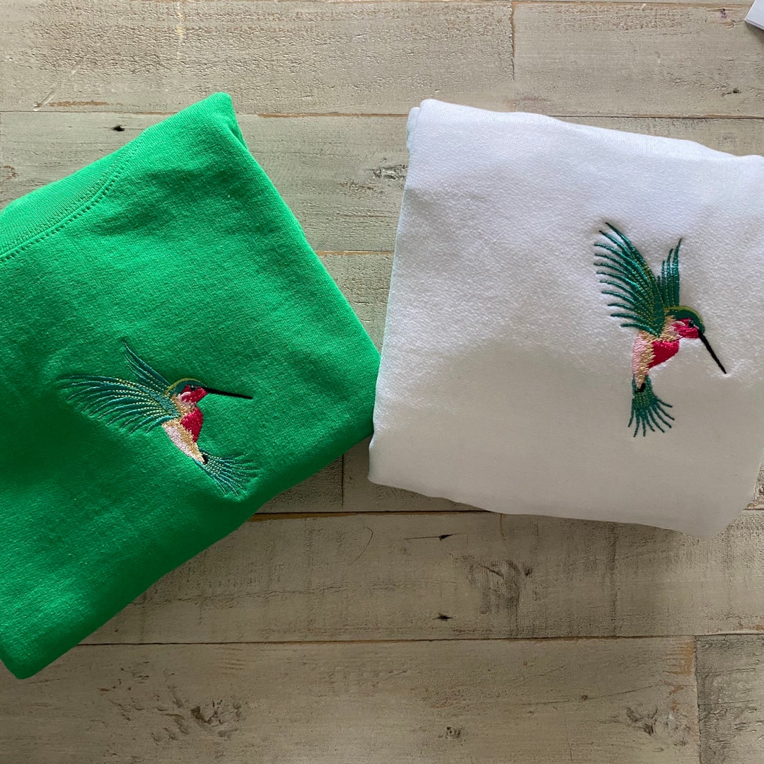 Embroidered Hummingbird Sweatshirt/hummingbird Sweatshirt | Butterfly ...