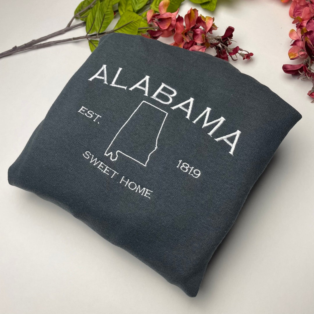Alabama Embroidered Sweatshirt – Retro-inspired Gildan 18000 Unisex ...