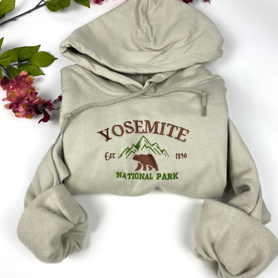 Yosemite Embroidered Hoodie Yosemite Bear National Park HOODIE - Etsy