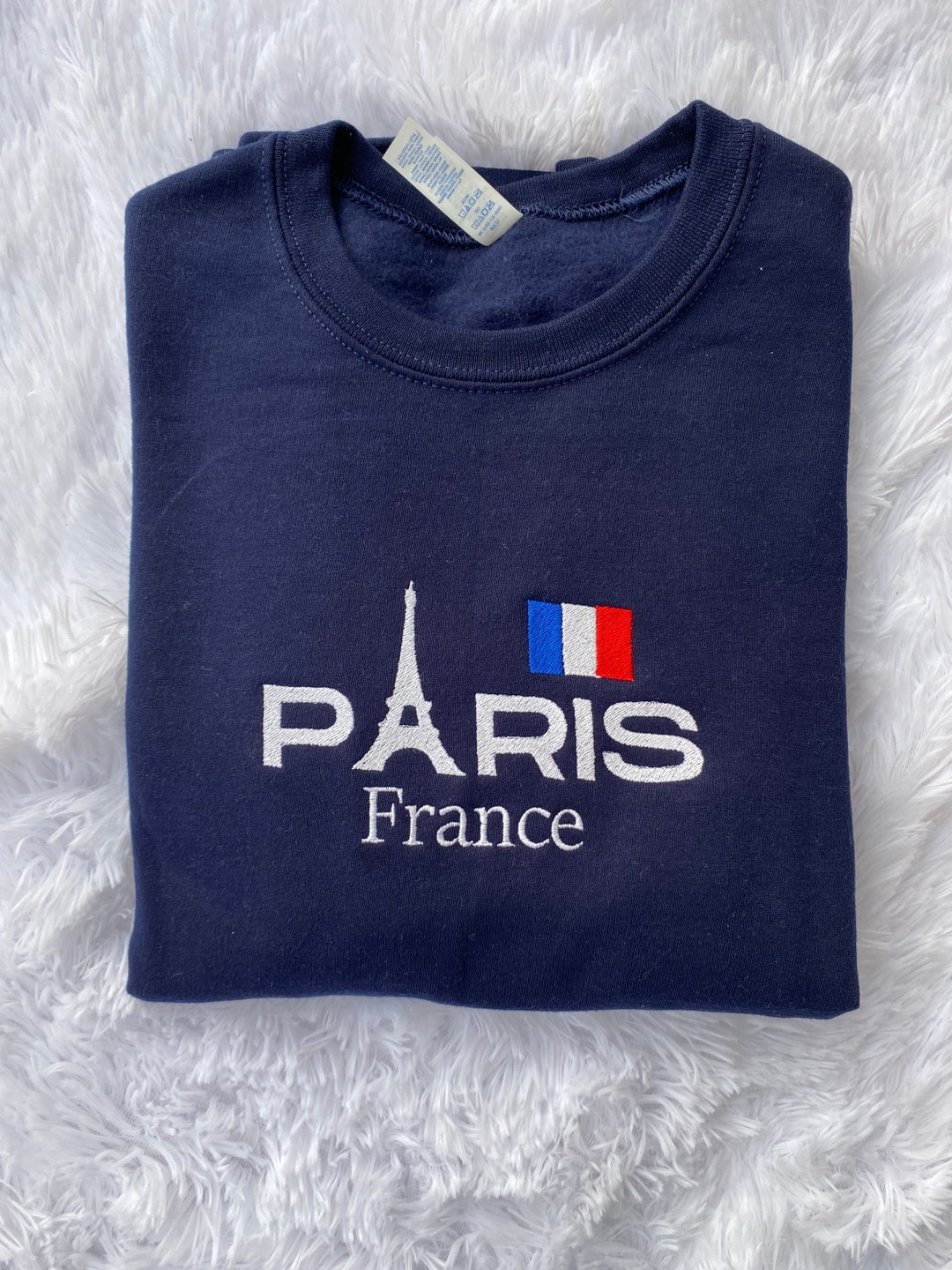 Paris Embroidered Sweatshirt: France Eiffel Tower Souvenir - Etsy