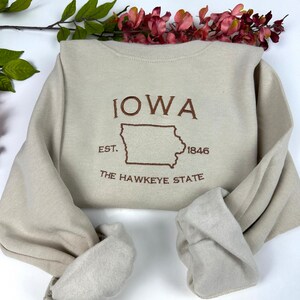 Iowa Embroidered Sweatshirt- Iowa T-shirt and Sweatshirt - Hawkeye ...