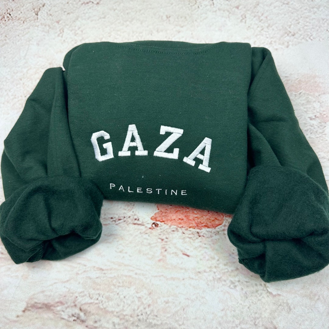 Gaza Palestine Embroidered Sweater Palestinian Shirt - Etsy