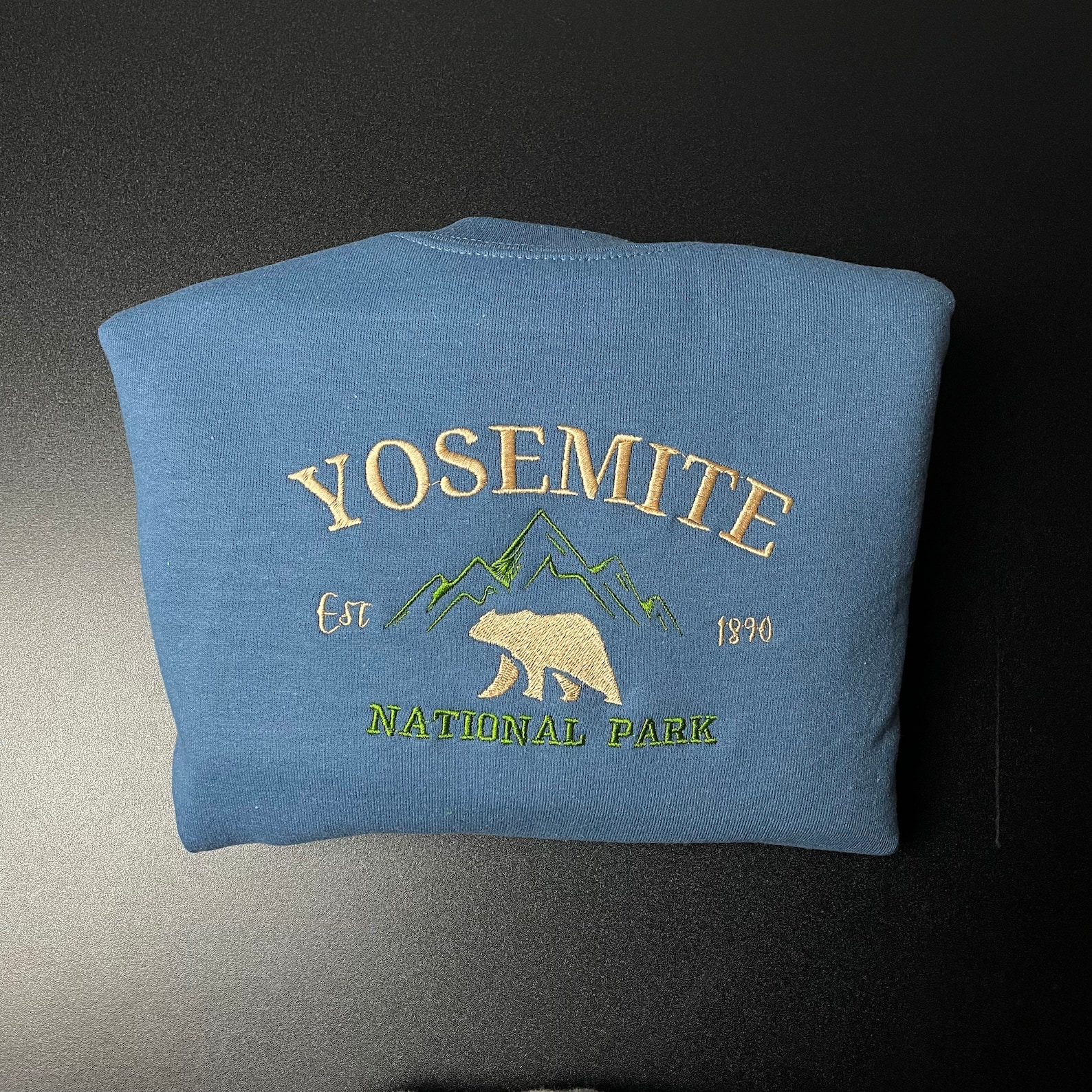 Yosemite National Park Embroidered Crewneck-embroidered Crewneck ...