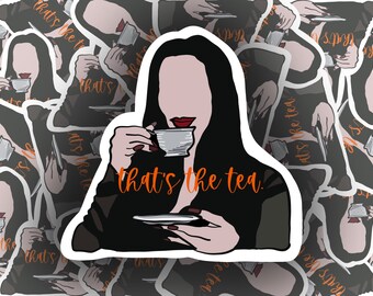Morticia Addams Sticker, Addams Family Sticker, Halloween Movies ...
