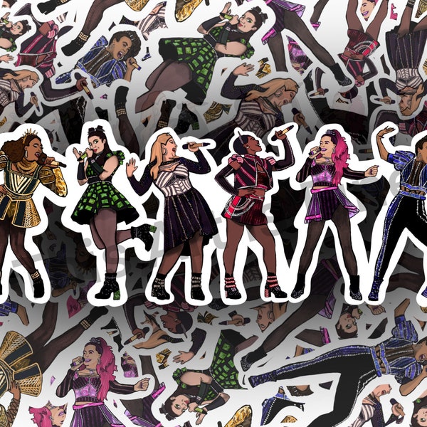 Six the Musical Stickers - Etsy