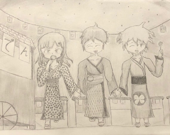 Handrawn Anime Sketches | Etsy