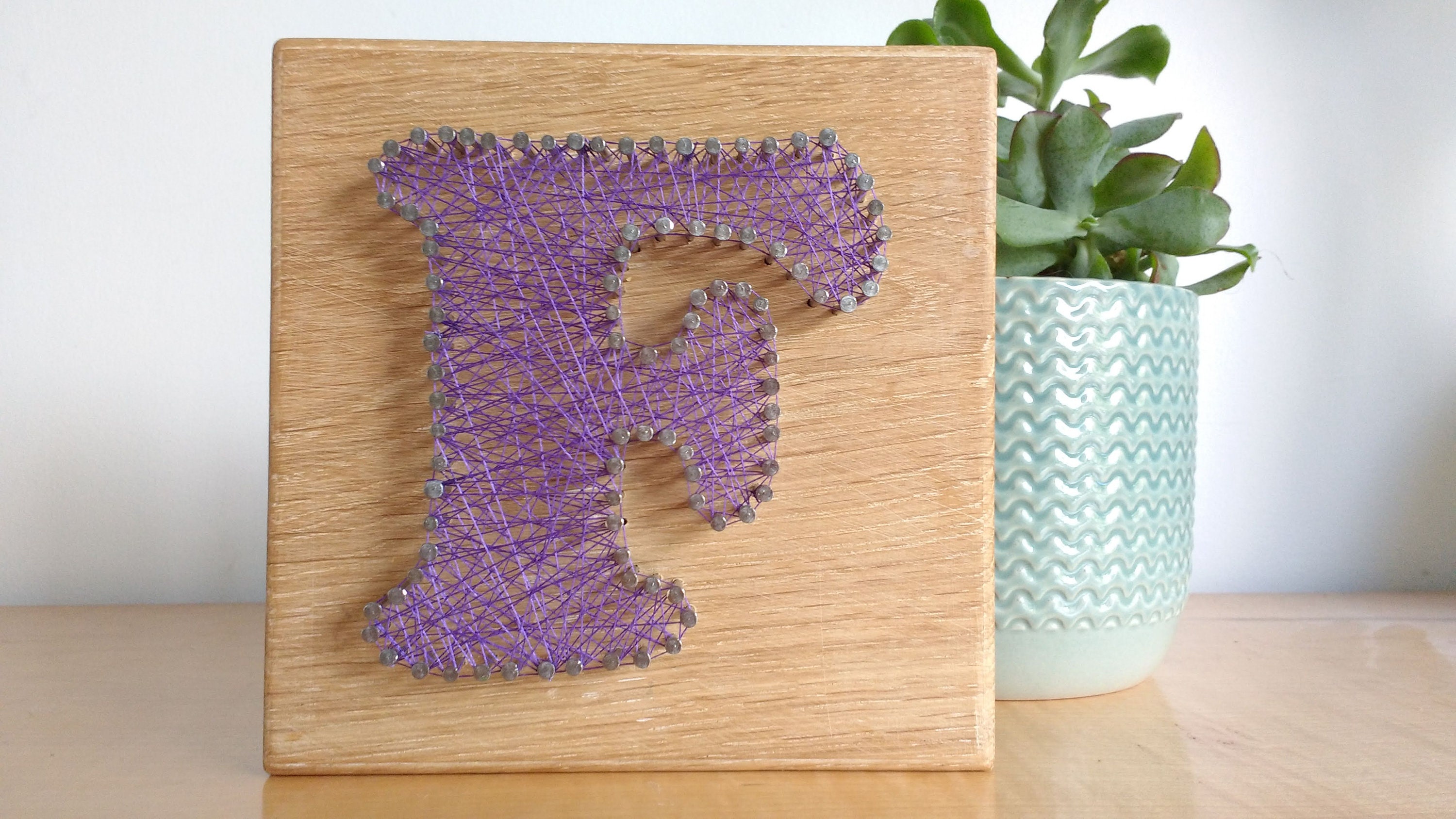 Nail and Thread Letters String Art Wall Art Personalised | Etsy