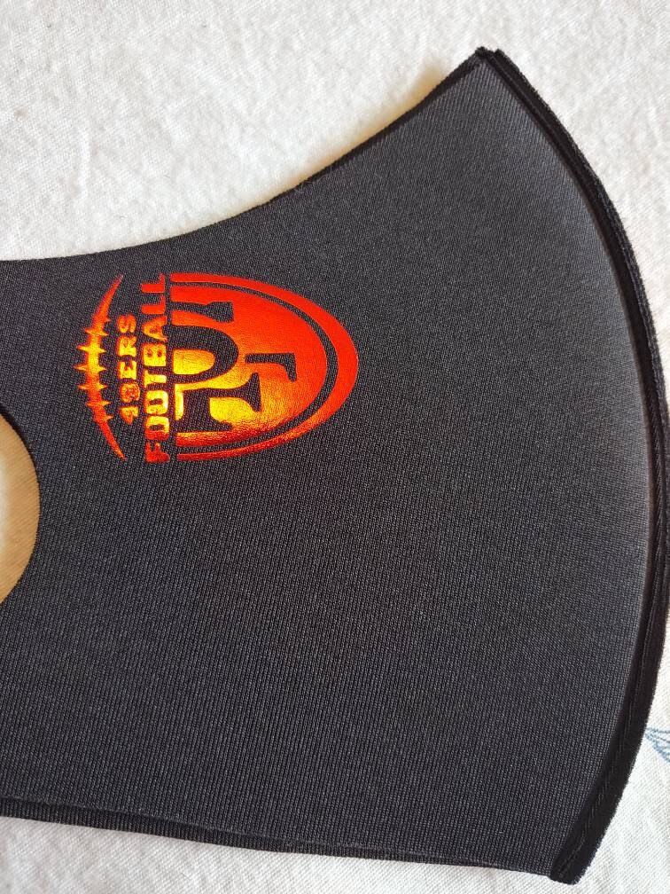 Niners Football Cursive Face Mask | Etsy