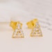 Custom Initial Earring, Initial Stud Earring, Diamond Letter Stud ...