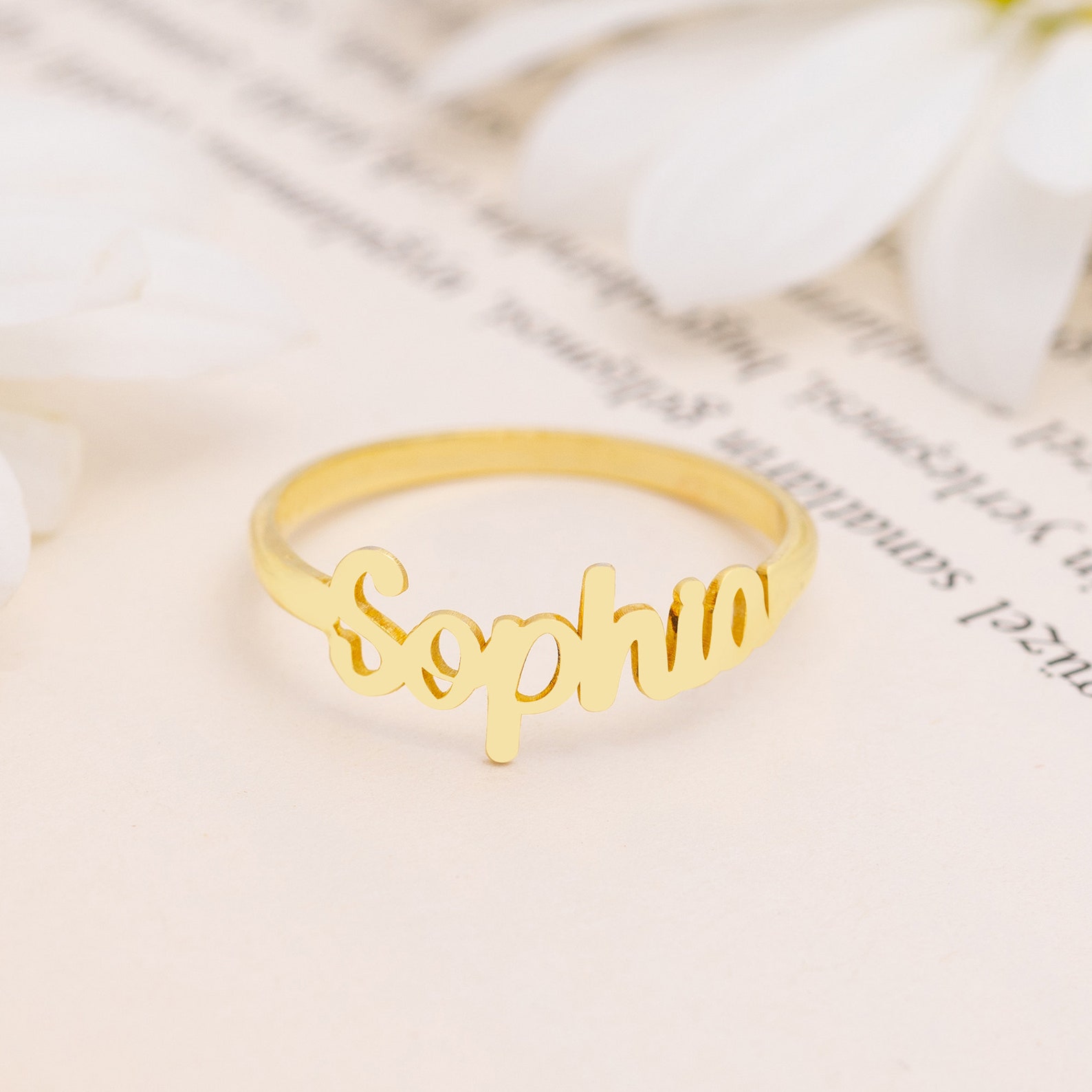 Custom Silver Name Ring, Handwrite Name Ring, Personalized Name Ring ...