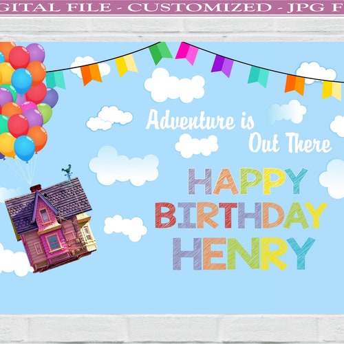 UP Birthday Party Invitation UP Invite Balloon House Party - Etsy