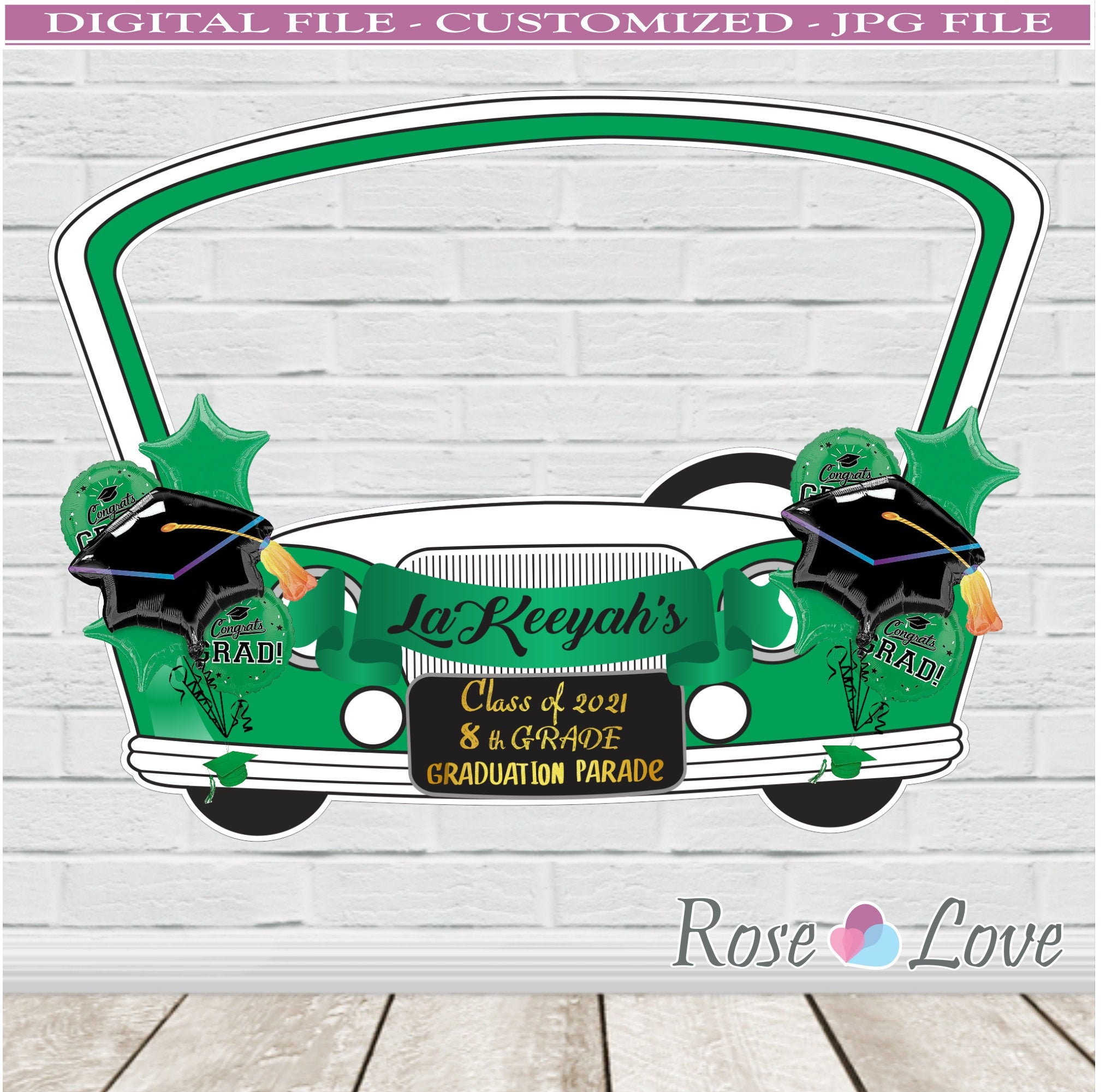 Party Supplies digital file Drive by Graduation 2021 decoration Grad ...