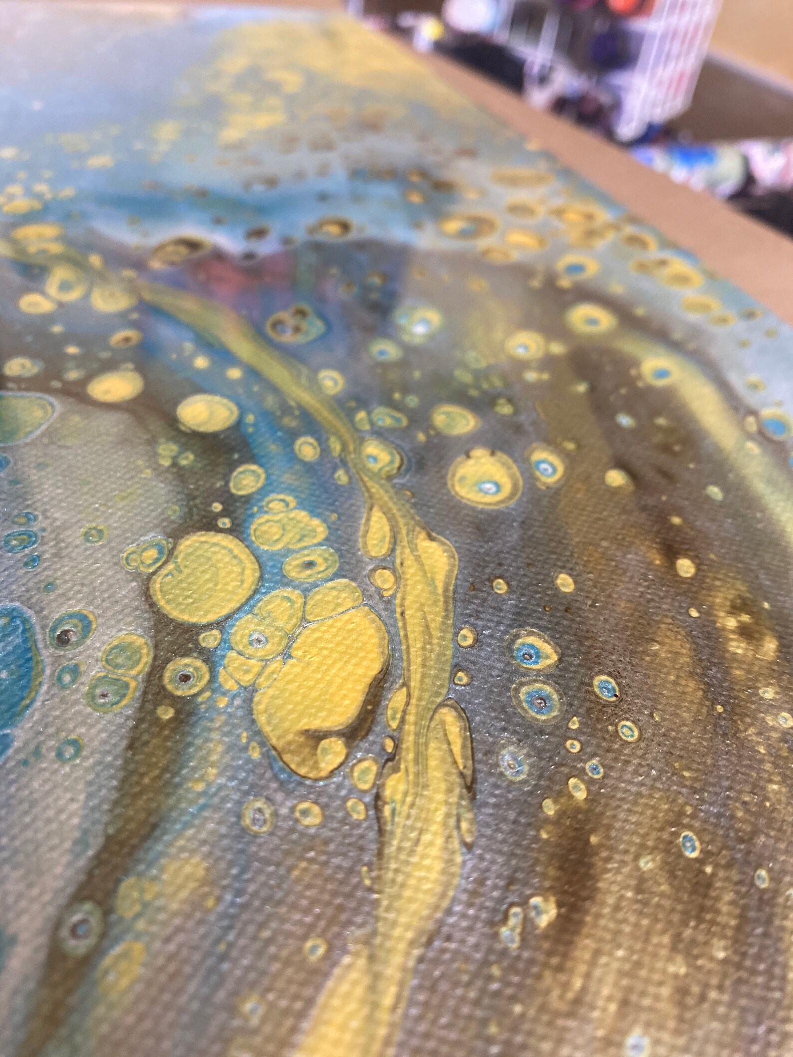 11x14 Acrylic Pour Painting geode Inspired - Etsy UK