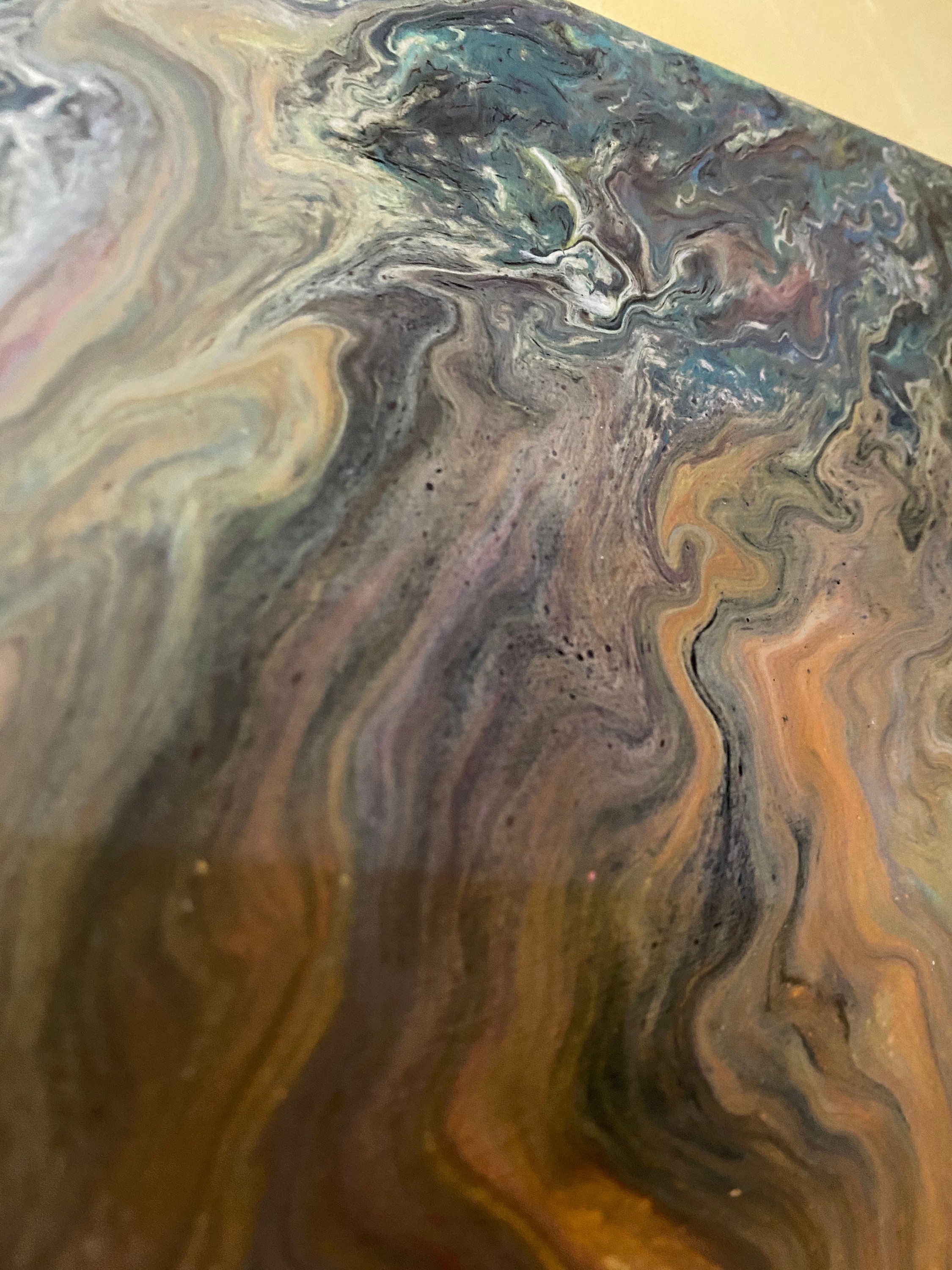 12x12 Acrylic Pour Painting canyon Wall - Etsy