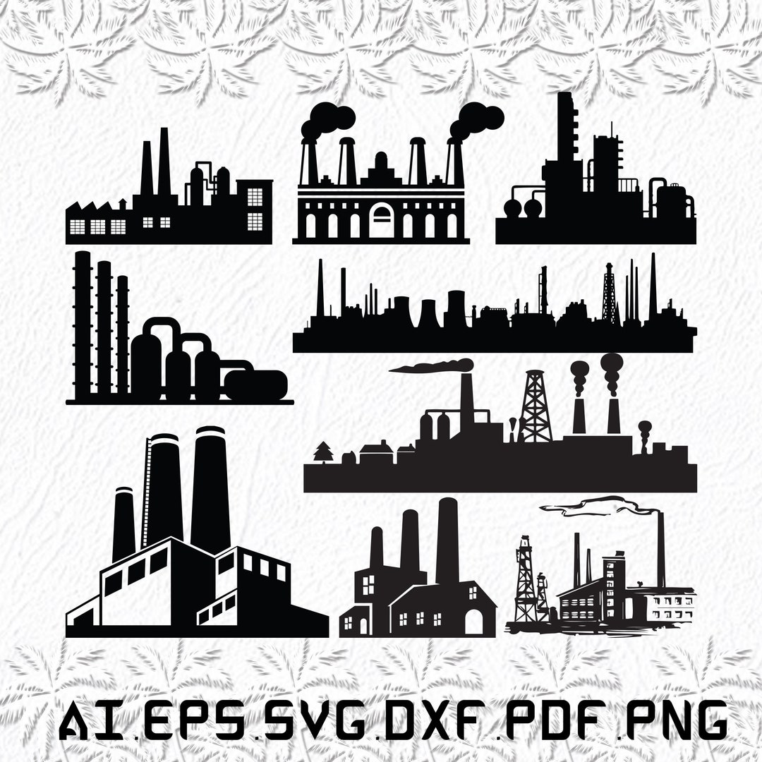 Factory Svg, Oil Factory Svg, Oil Refinery Svg, Gasoline, Oil, SVG, Ai ...