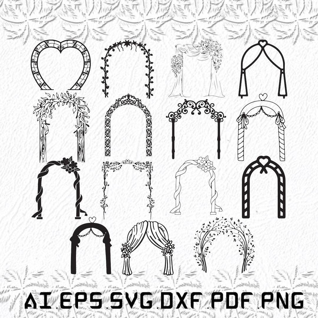 Wedding Arch Svg, Wedding Arch's Svg, Love Svg, Wedding, Arch, SVG, Ai ...