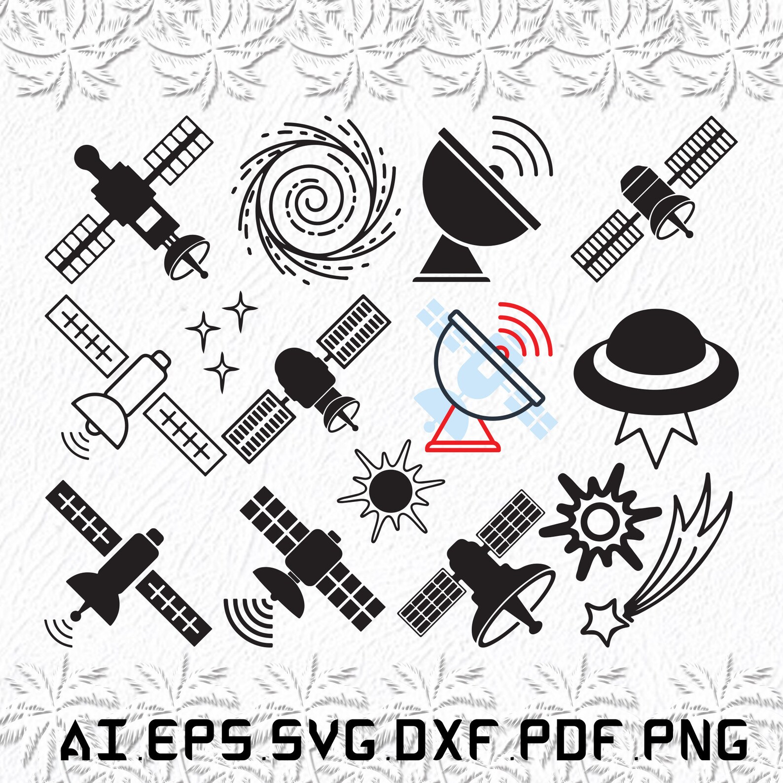 Space Satellite Svg, Space Satellites Svg, Space Svg, Satellite ...