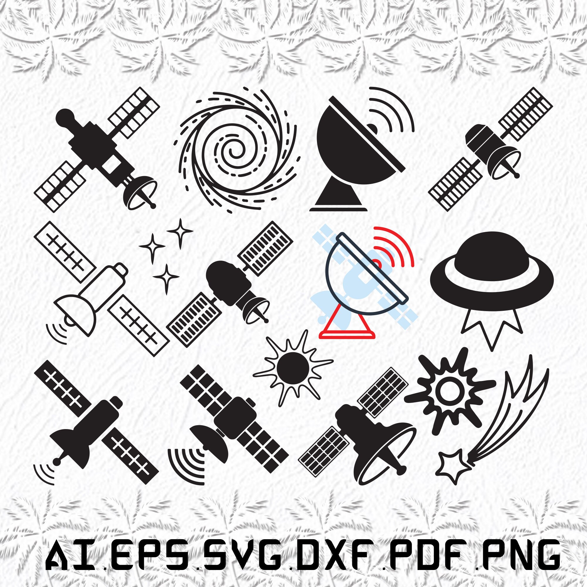 Space Satellite Svg, Space Satellites Svg, Space Svg, Satellite ...
