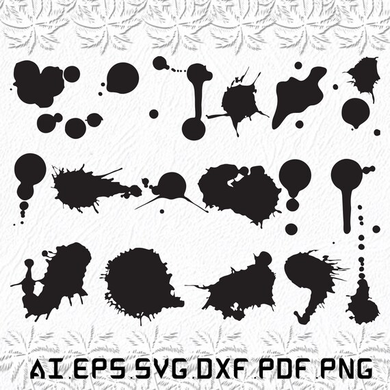 Ink Drops Svg Ink Drop Svg Ink Svg Drops Drop SVG Ai - Etsy