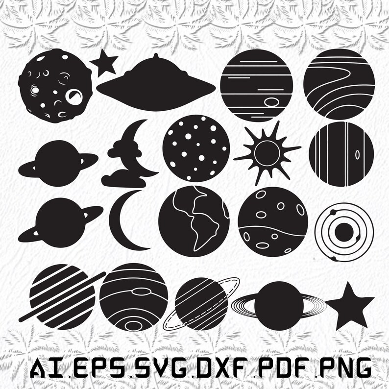 Planet Svg Planets Svg Trees Svg Tree Rain SVG Ai Pdf - Etsy