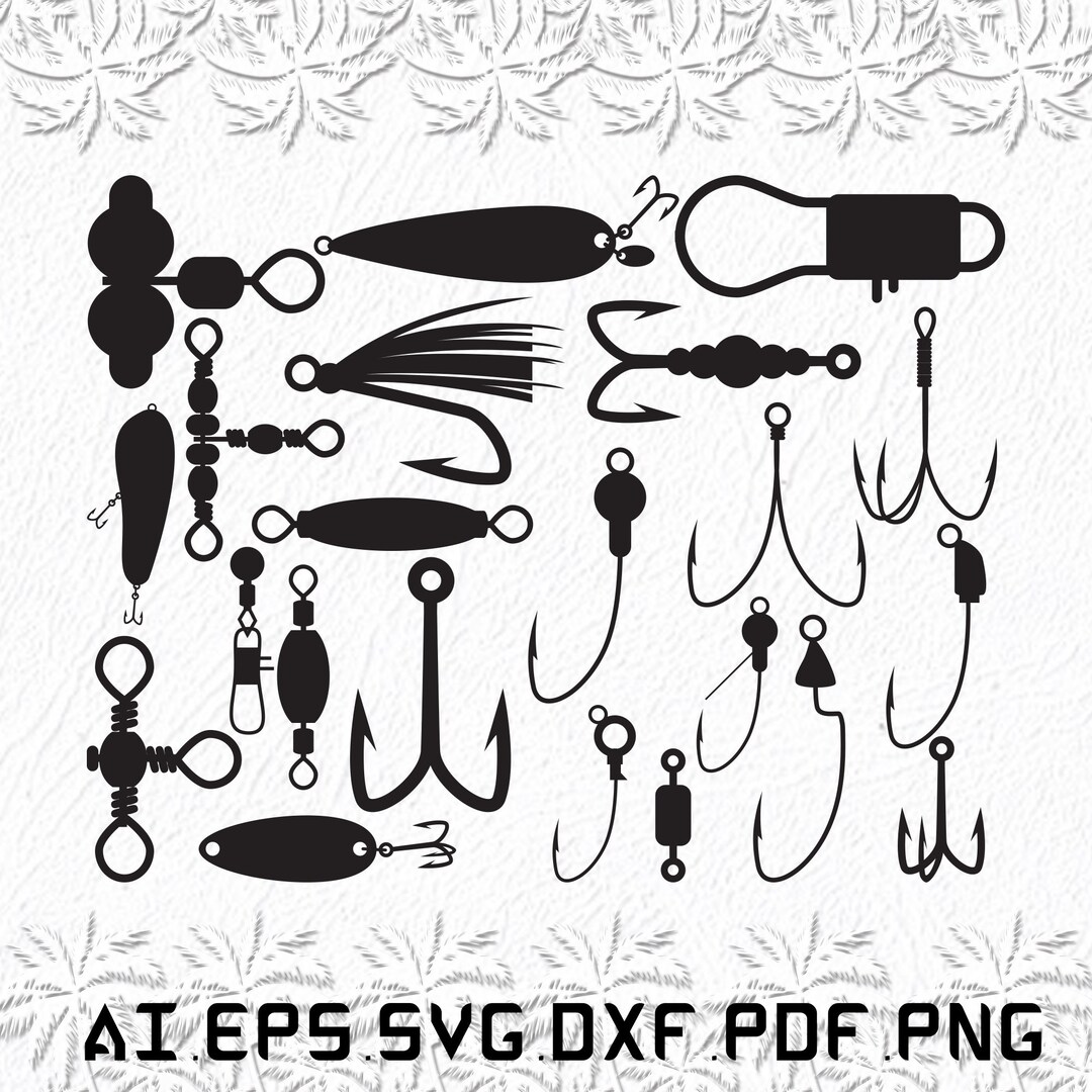 Fishing Tackle Svg, Fishing Tackles Svg, Fishing Svg, Tackle, Fish, SVG ...