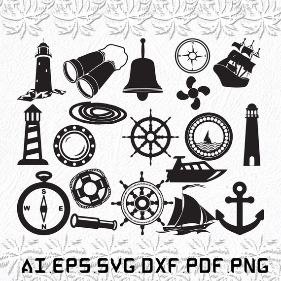 Nautical Svg Nauticals Svg Sea Svg Ocean Boat SVG Ai - Etsy
