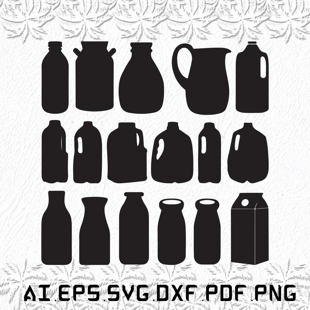 Milk Bottle Svg, Milk Bottles Svg, Milk Svg, Bottle, Bottles, SVG, Ai ...