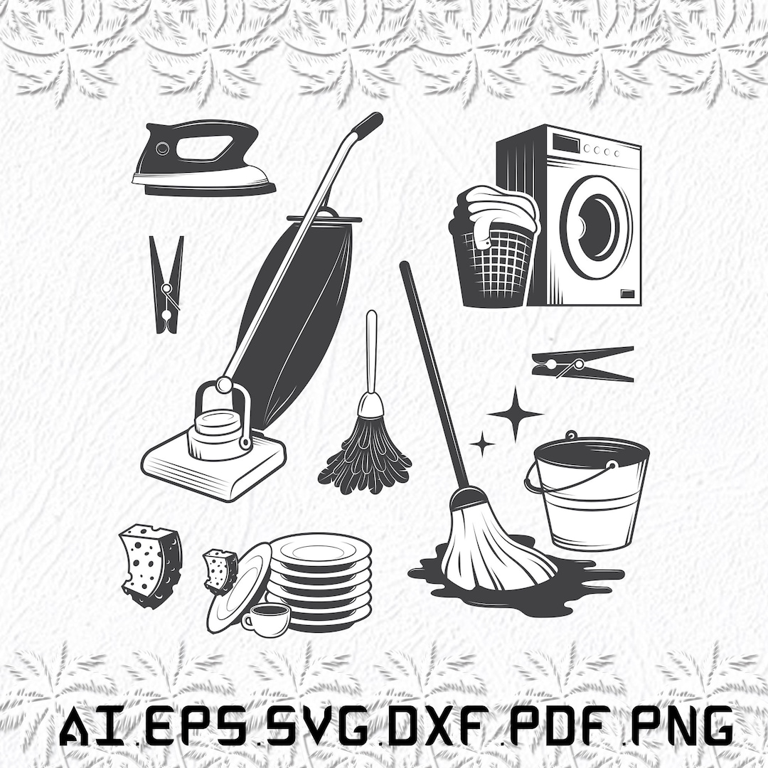 Cleaning Set Svg, Cleaning Sets Svg, Clean Svg, Man, Woman, SVG, Ai ...