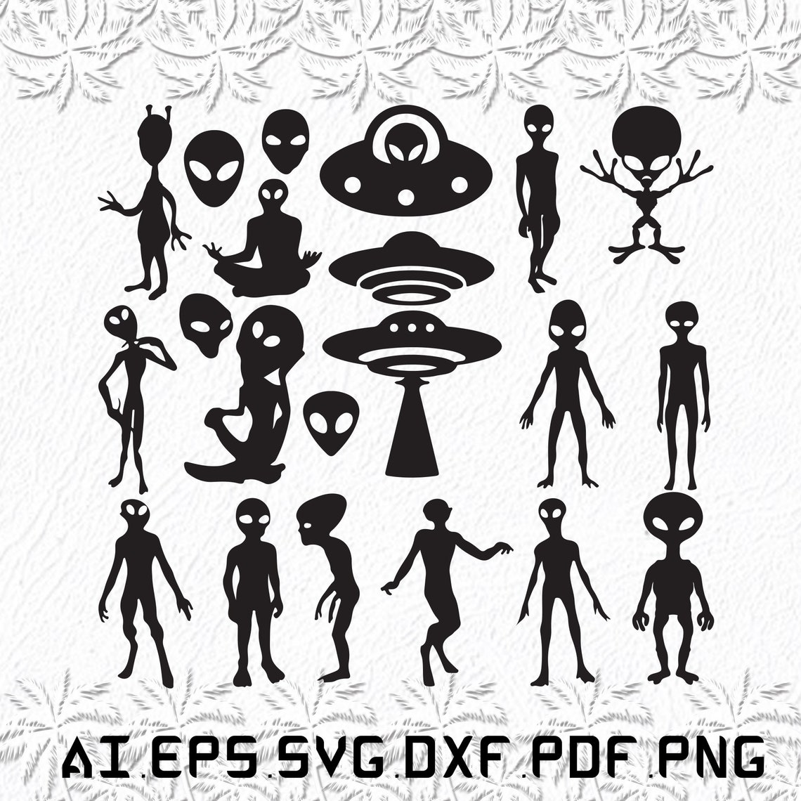 Alien Svg Aliens Svg Sci-fi Svg UFO Cute SVG Ai Pdf - Etsy