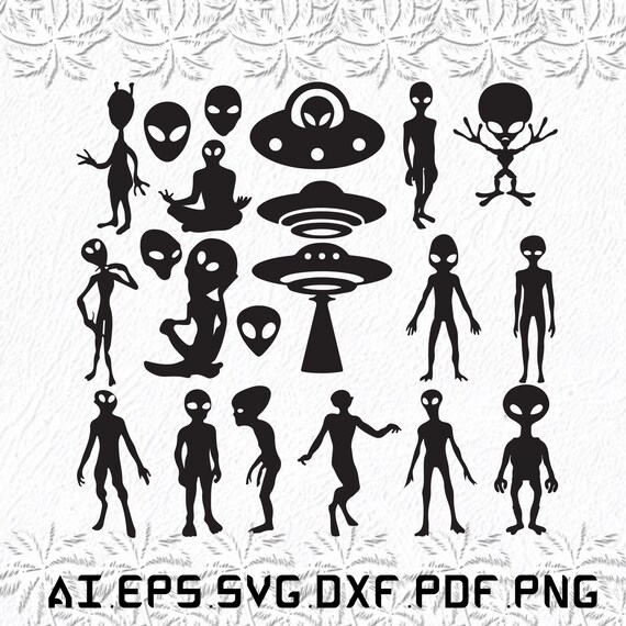 Alien Svg Aliens Svg Sci-fi Svg UFO Cute SVG Ai Pdf - Etsy