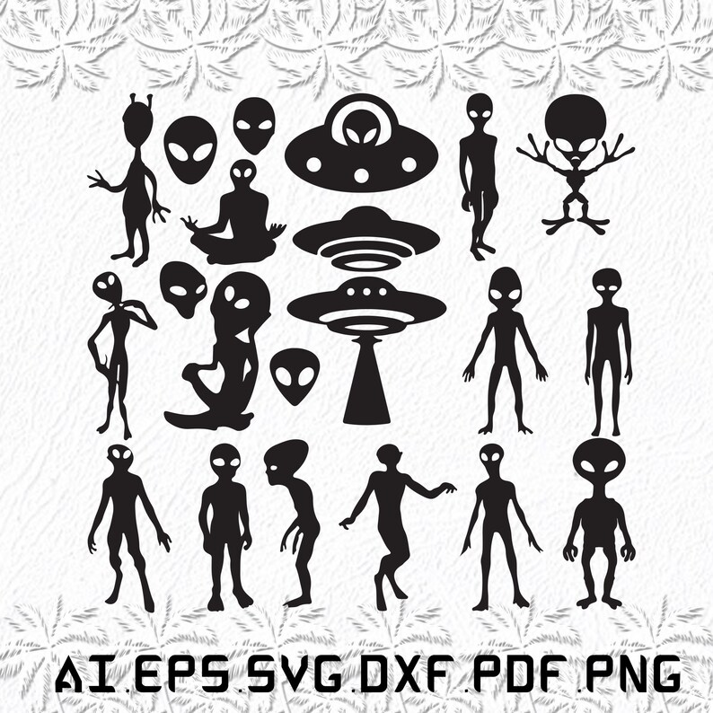 Alien Svg Aliens Svg Sci-fi Svg UFO Cute SVG Ai Pdf - Etsy