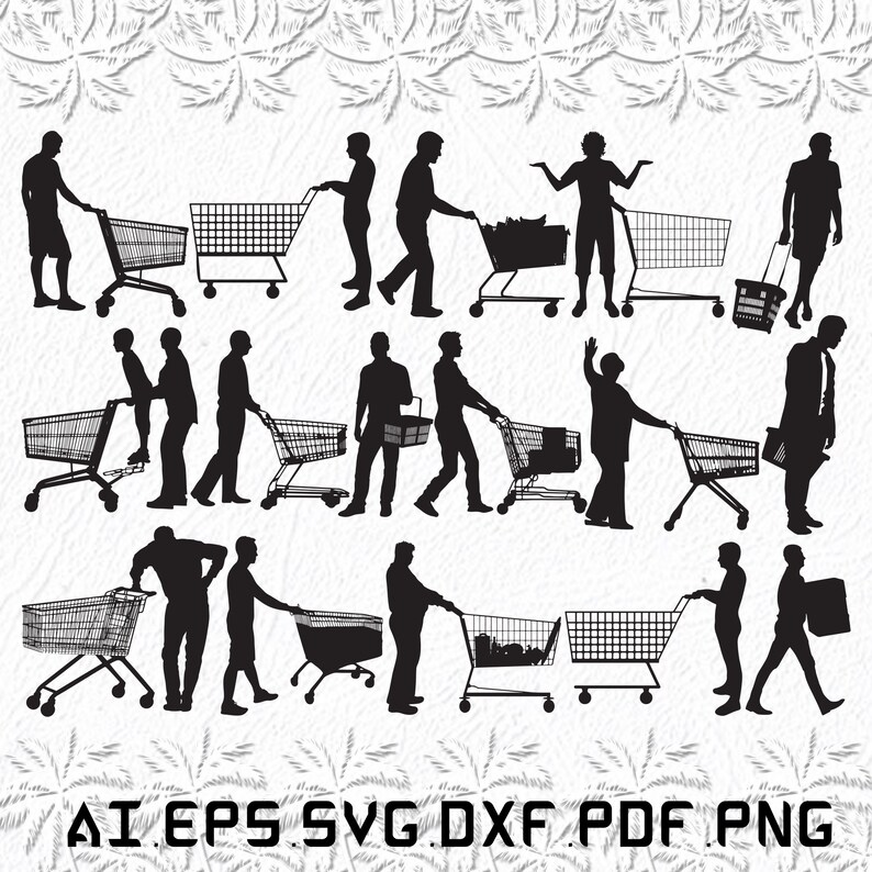 Man Shopping Cart Svg Man Shopping Carts Svg Man Svg - Etsy