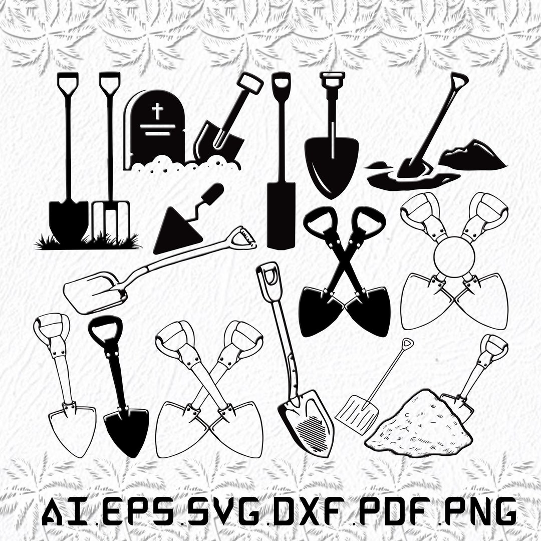 Shovel Svg, Miner Shovel Svg, Garden Tools Svg, Garden, Yard, SVG, Ai ...