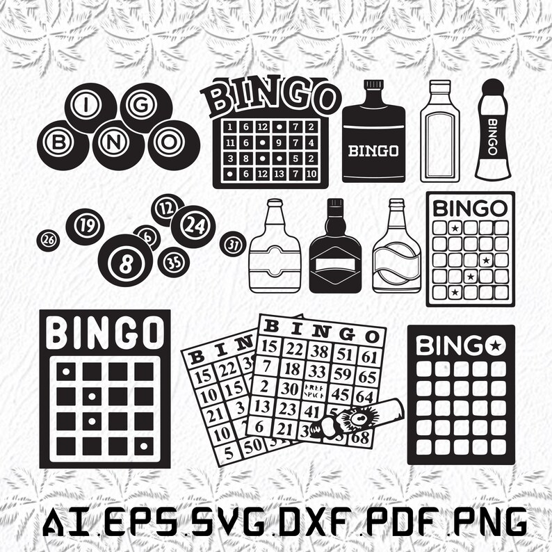 Bingo Svg Bingos Svg Bingo Game Svg Bingo Player Bingo | Etsy